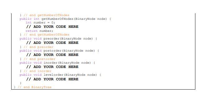 Solved Complete six methods in Java program | Chegg.com