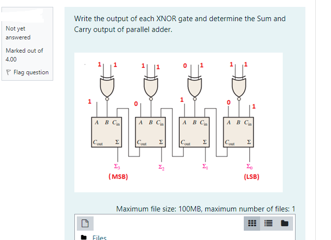 Solved Not yet Write the output of each XNOR gate and | Chegg.com