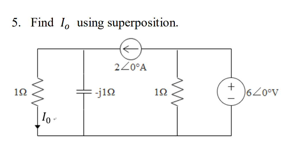Solved Find Io ﻿using superposition. | Chegg.com