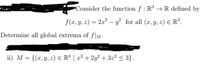 Solved Consider the function f:R3→R ﻿defined | Chegg.com