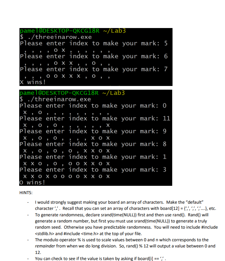 Solved 1. Explain the function of srand(time(NULL)) to | Chegg.com