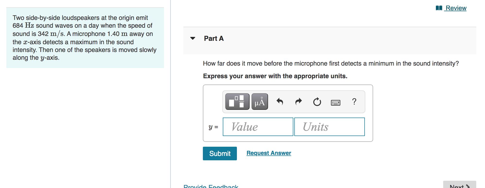 Solved Review Two side-by-side loudspeakers at the origin | Chegg.com