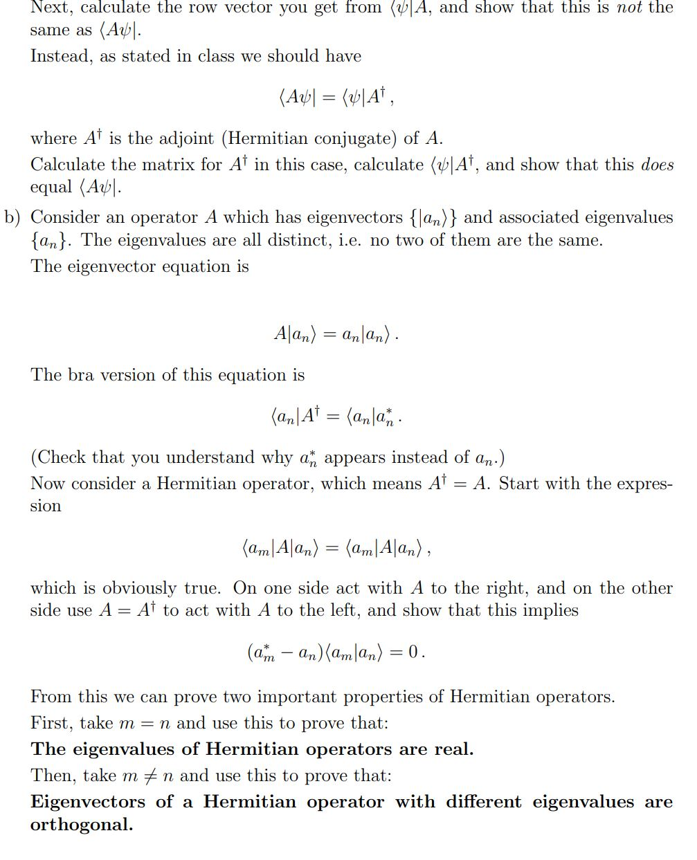 Solved (5 point) Adjoints and Hermitian operators a) | Chegg.com