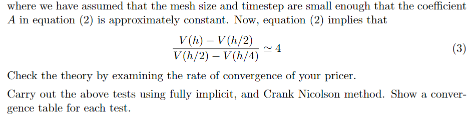 c). Show a convergence table, with a series of grids. | Chegg.com