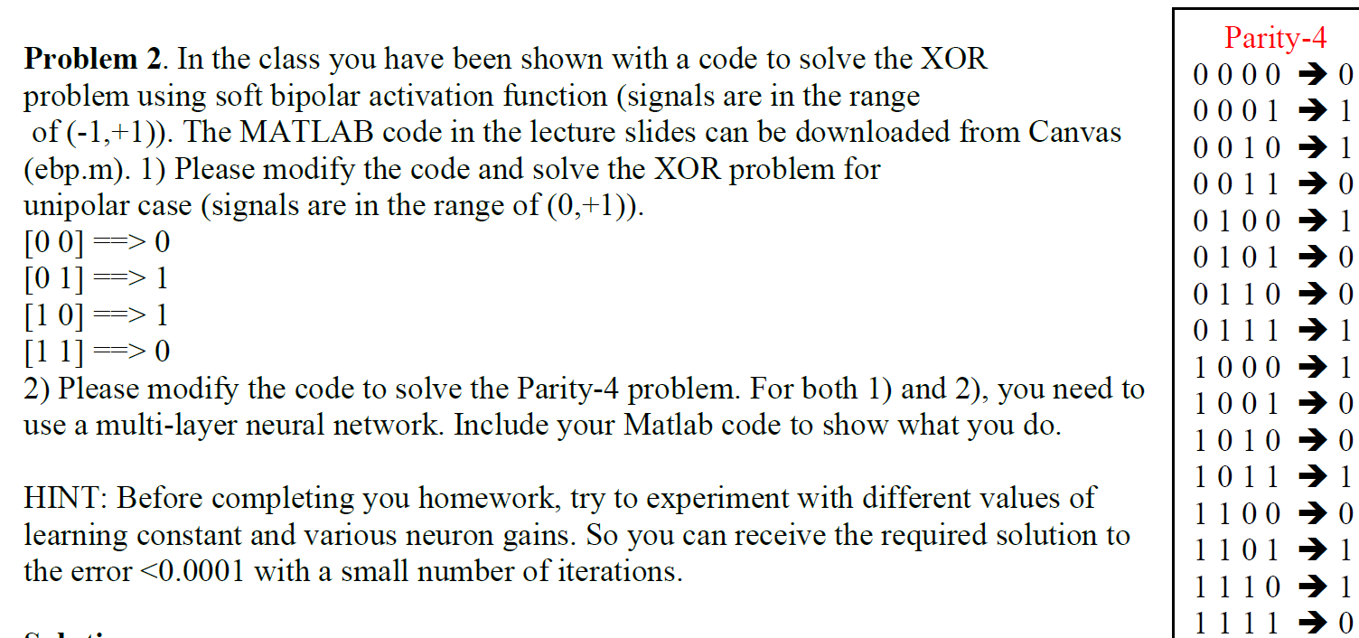 Solved = Problem 2. In the class you have been shown with a | Chegg.com