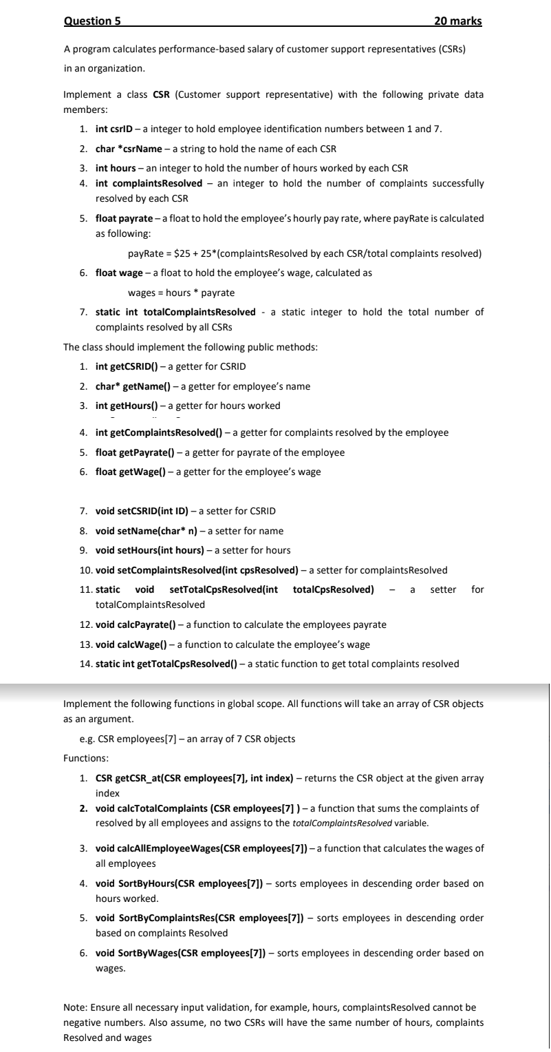 Solved Question 5 20 marks A program calculates | Chegg.com