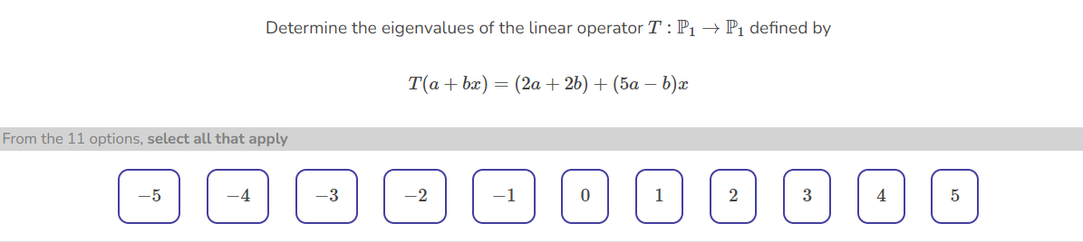 Solved Determine the eigenvalues of the linear operator | Chegg.com