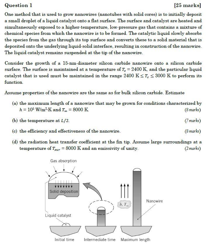 Solved Question 1 [25 marks] One method that is used to grow | Chegg.com