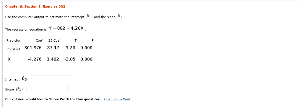 Solved Chapter 9, Section 1, Exercise 002 Use the computer | Chegg.com