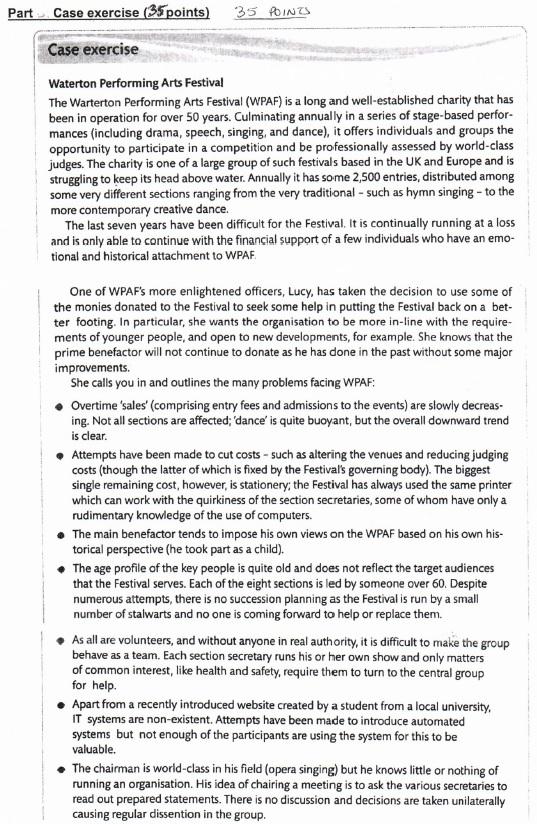 Solved Part Case exercise (35 points) 35 POINTS Case | Chegg.com