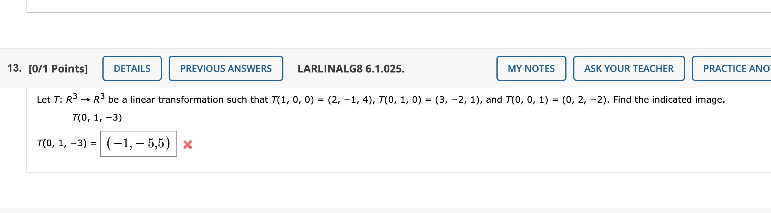 Solved 3. [3/4 points) DETAILS PREVIOUS ANSWERS POOLELINALG4 | Chegg.com