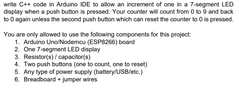 Write C Code In Arduino Ide To Allow An Increment 3149