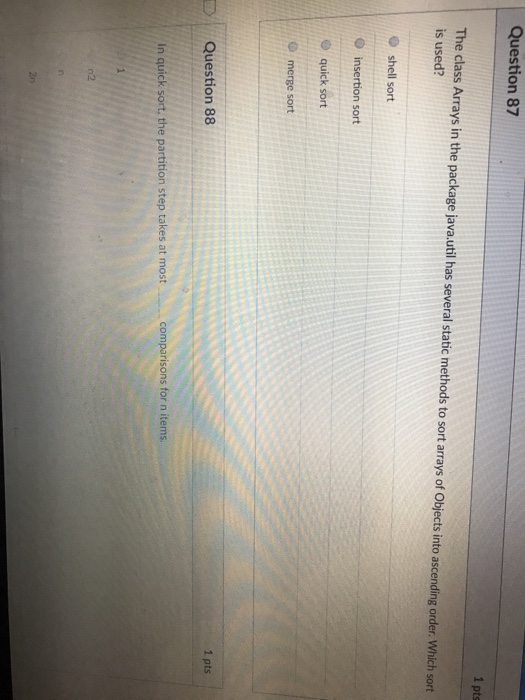 Solved D Question 71 1 pts Given the following array | Chegg.com