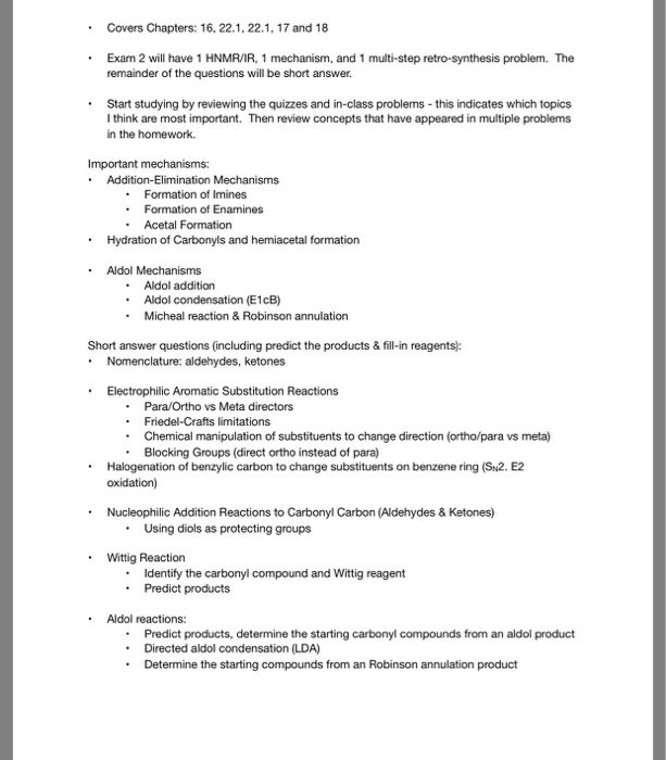 Covers Chapters: 16, 22.1, 22.1, 17 and 18 Exam 2 | Chegg.com