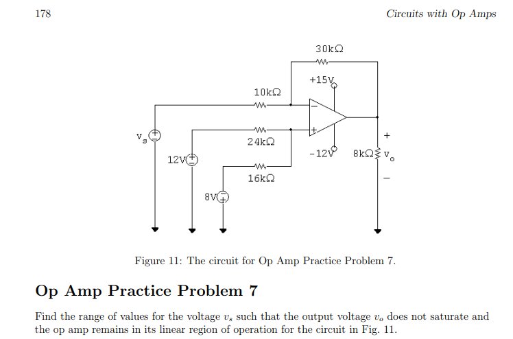 Solved Op Amp Practice Problem 7Find the range of values for | Chegg.com