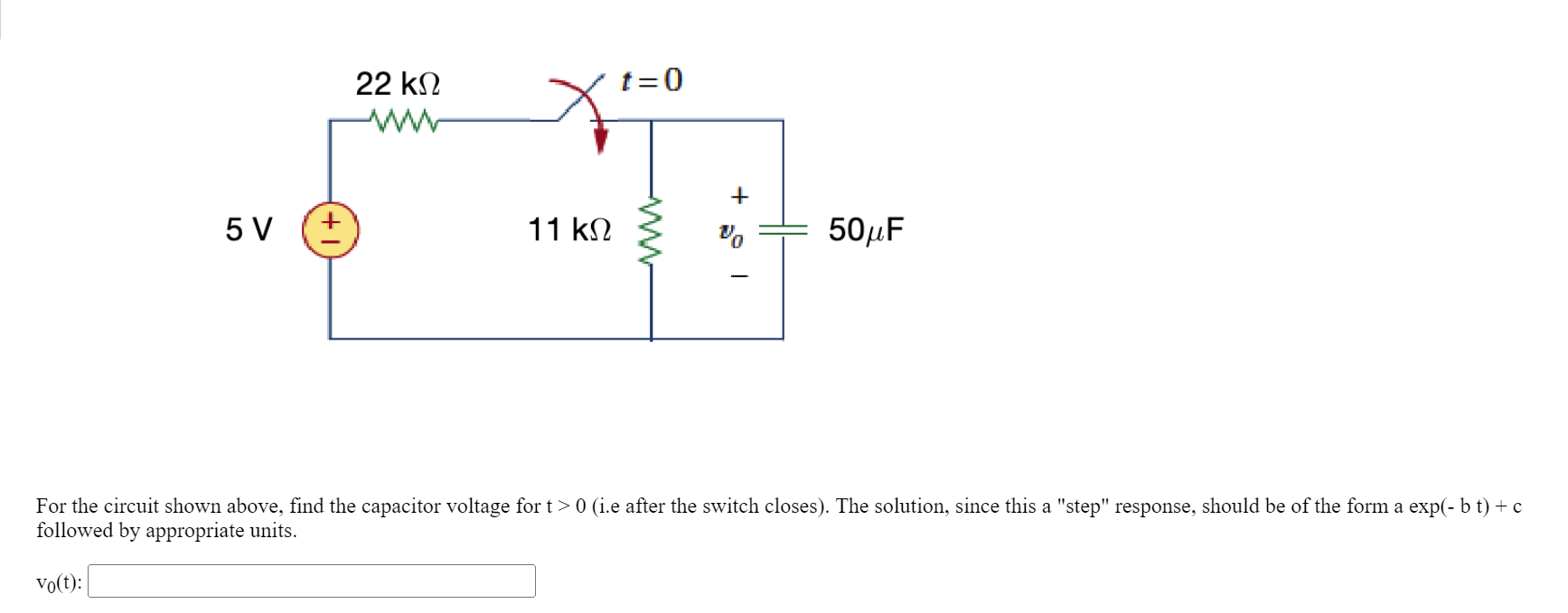 Solved 1) For the circuit shown above, find the capacitor | Chegg.com