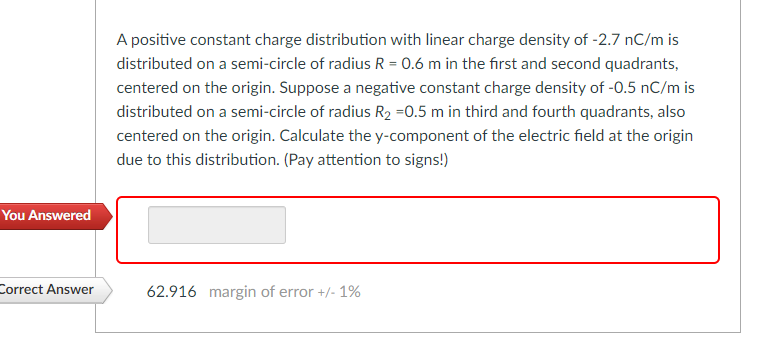 Solved A positive constant charge distribution with linear | Chegg.com