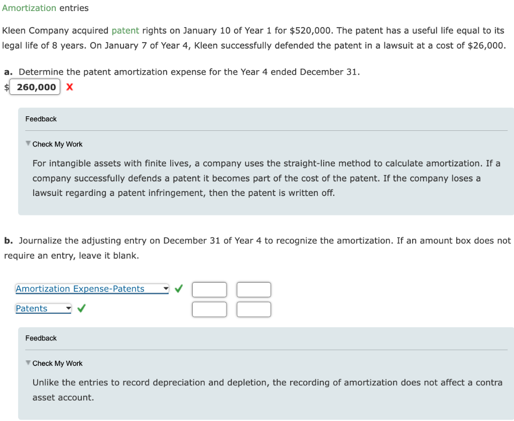 Solved Amortization entries Kleen Company acquired patent | Chegg.com
