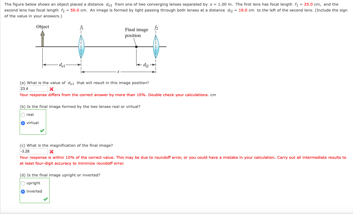 Solved The figure below shows an object placed a distance | Chegg.com