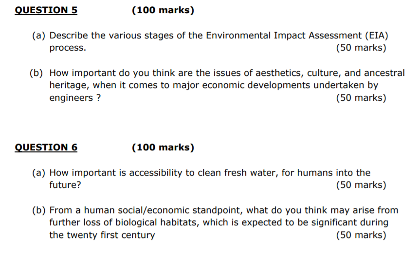Solved QUESTION 5 (100 marks) (a) Describe the various | Chegg.com
