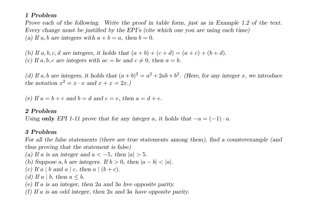 Solved Please help answer the following using the EPI table | Chegg.com