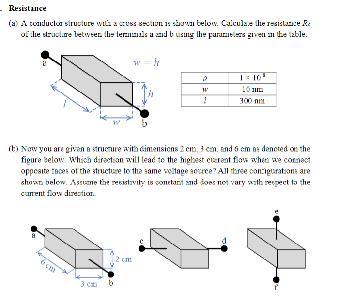 Solved (a) A conductor structure with a cross-section is | Chegg.com
