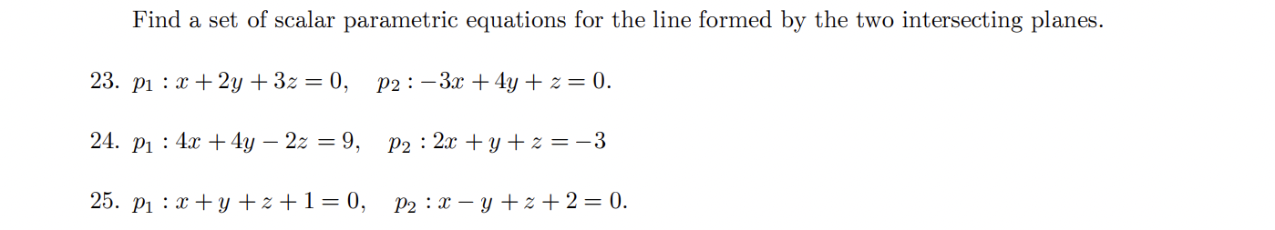 Solved Find a set of scalar parametric equations for the | Chegg.com