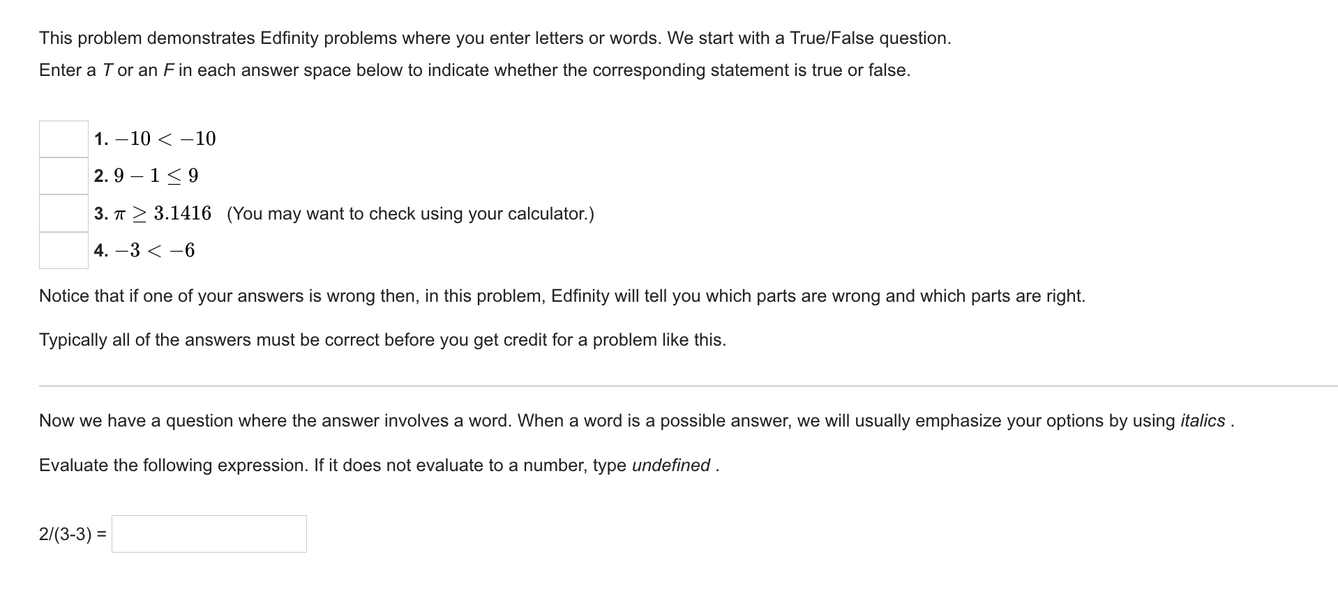 Solved This problem demonstrates Edfinity problems where you | Chegg.com