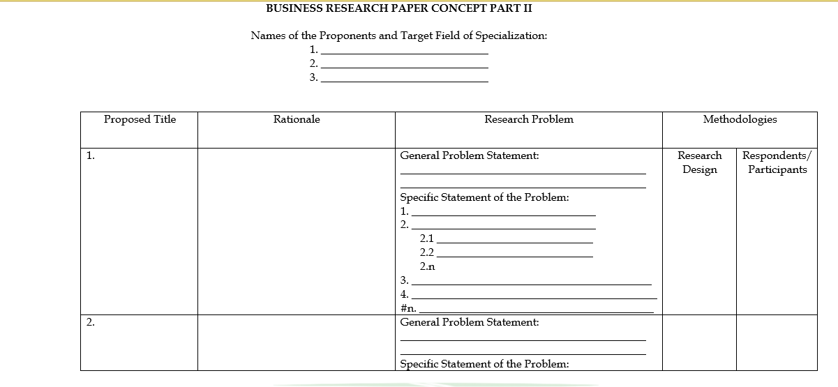Names of the Proponents and Target Field of | Chegg.com