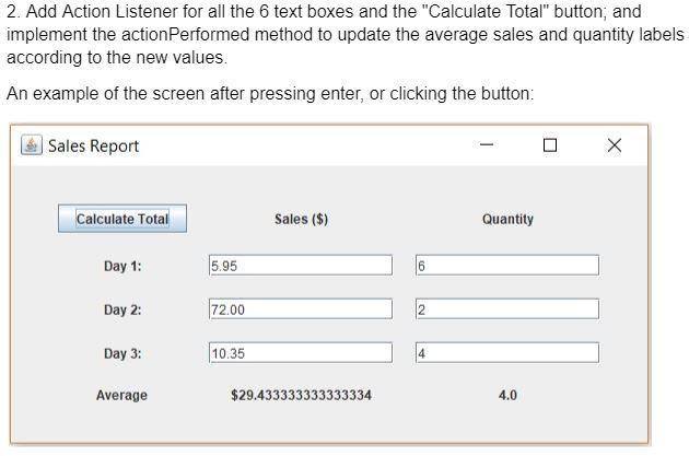 Solved How would a GUI application for a sales report be | Chegg.com