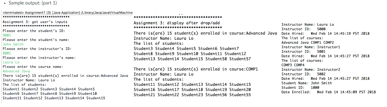 Implement the above class diagram as follows: 1. Each | Chegg.com