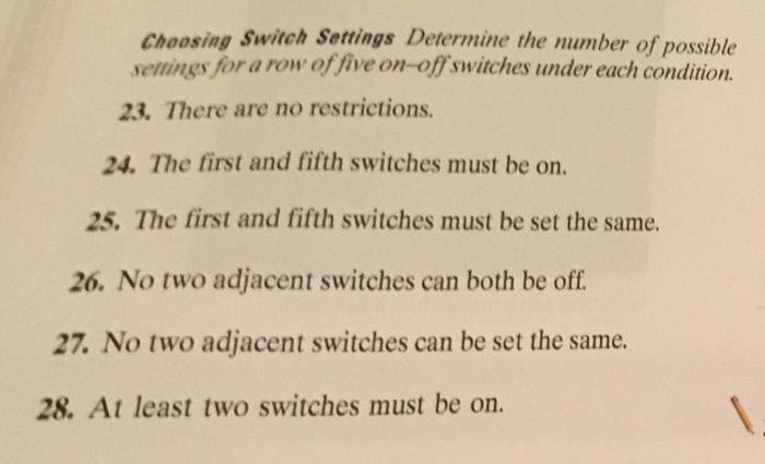 Solved Choosing Switch Settings Determine The Number Of