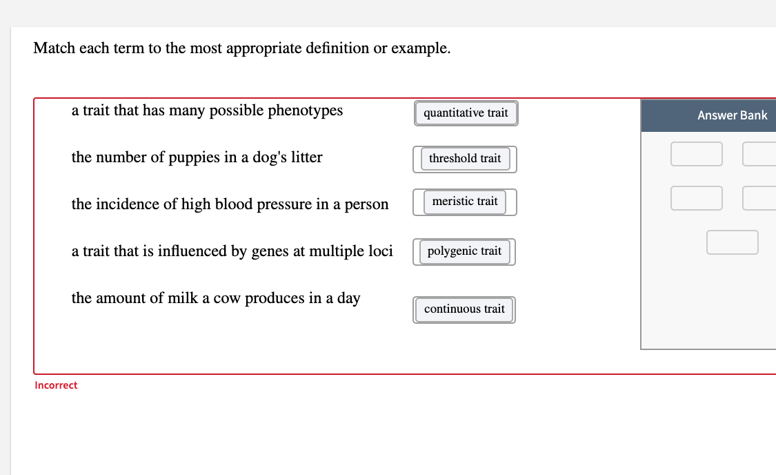 Solved Match each term to the most appropriate definition or | Chegg.com