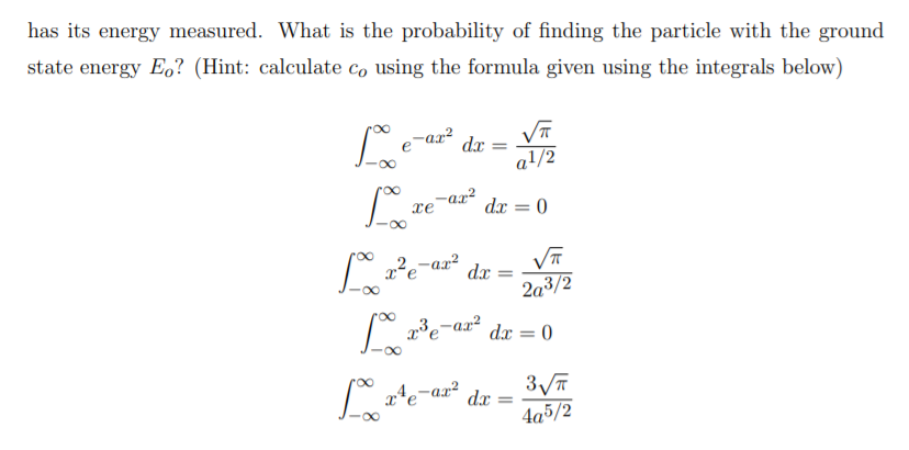 Solved 3. The wavefunction of the ground state of the | Chegg.com
