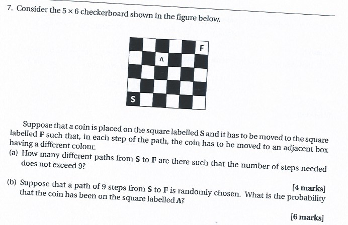 7. Consider the 5 x 6 checkerboard shown in the | Chegg.com