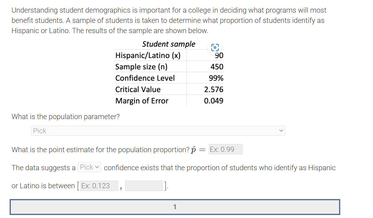 Solved Understanding student demographics is important for a | Chegg.com