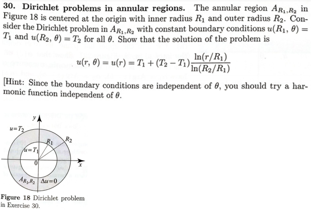 Solved 80. Dirichlet problems in annular regions. The | Chegg.com