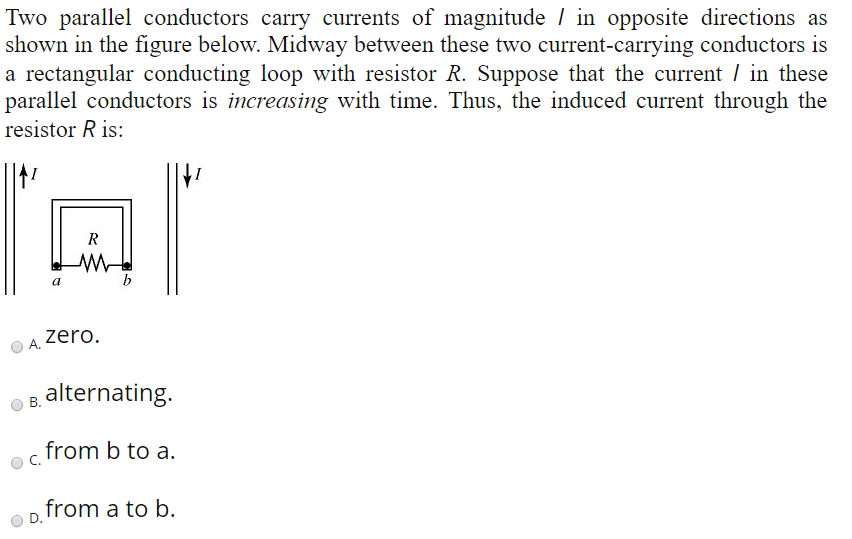 Solved A long, straight current-carrying metal wire passes | Chegg.com