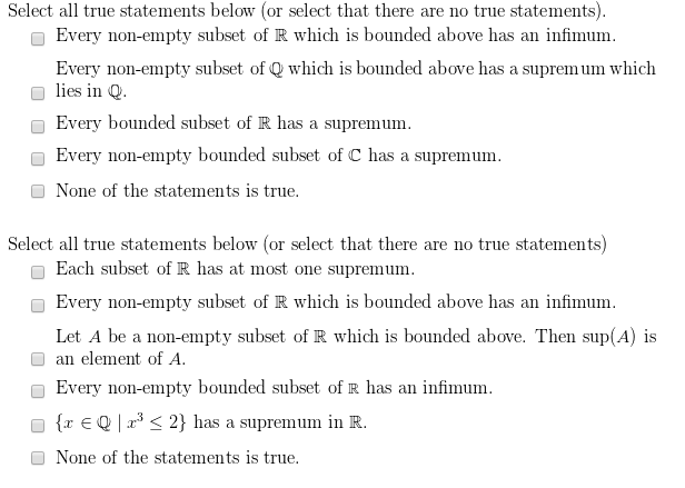 Solved Select all true statements below (or select that | Chegg.com Solved Select all true statements below (or select that | Chegg.com