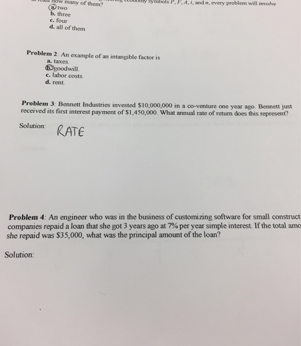 Solved An example of an intangible factor is a. taxes. b. | Chegg.com