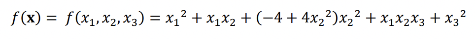 Solved f(x)=f(x1,x2,x3)=x12+x1x2+(−4+4x22)x22+x1x2x3+x32 | Chegg.com