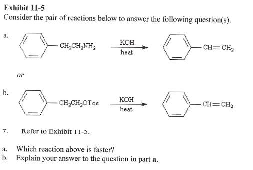 Solved Exhibit 11-5 Consider the pair of reactions below to | Chegg.com