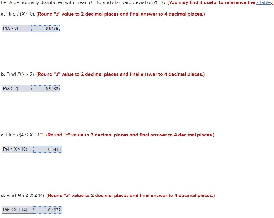 Solved Let Xbe normally distributed with mean u = 10 and | Chegg.com