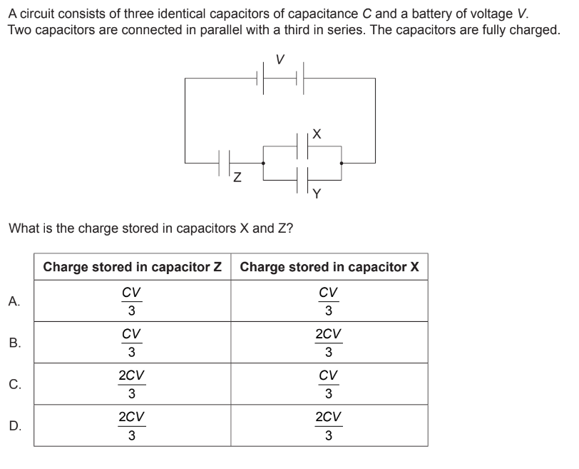 Solved A circuit consists of three identical capacitors of | Chegg.com
