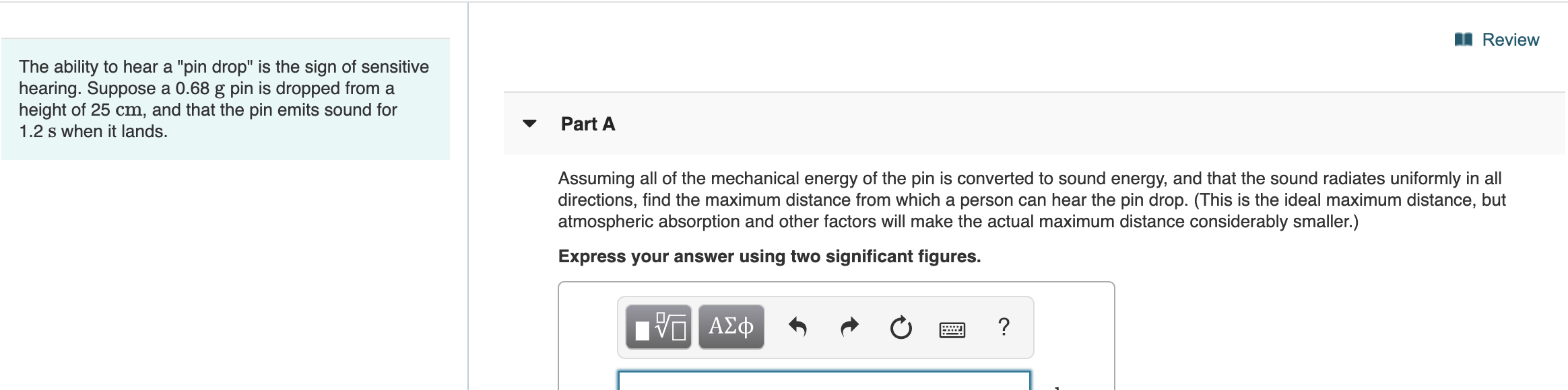 Solved Review The ability to hear a "pin drop" is the sign | Chegg.com