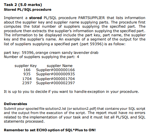 Solved For all the implemented tasks, your report or output | Chegg.com