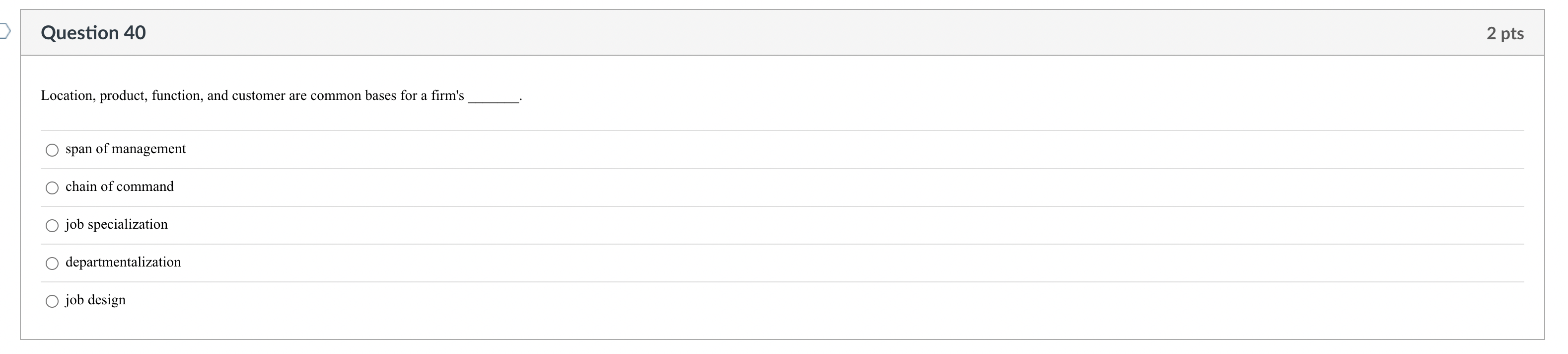 Solved Location, product, function, and customer are common | Chegg.com