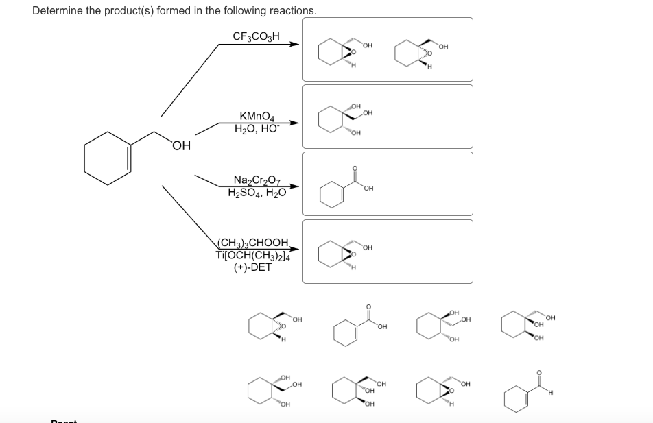 Solved Determine the product(s) formed in the following | Chegg.com