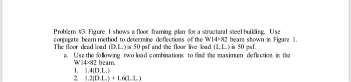 Solved Problem #3: Figure l shows a floor framing plan for a | Chegg.com