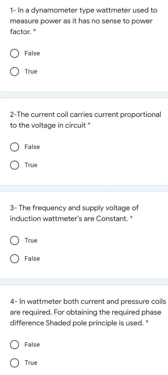 Solved 1- In a dynamometer type wattmeter used to measure | Chegg.com
